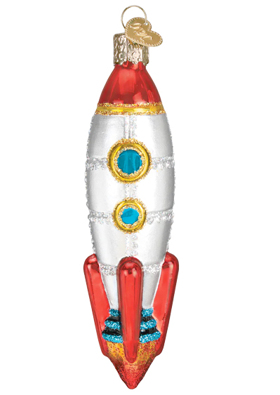 Space Age Rocket Ship Tree Ornament: NOVA68.com