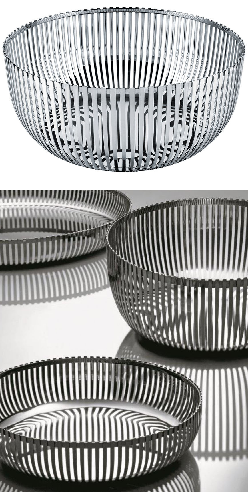 Alessi Charpin Fruit Bowl Basket 9.5 inch dia PCH05/24 | NOVA68 Modern ...