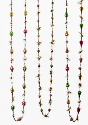 Modern Christmas Colorful Glass Ball Garlands - Set of 3: NOVA68.com