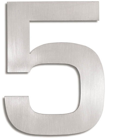 House Number Signs: Modern House Numbers - 5: NOVA68.com