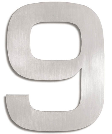 House Number Signs: Modern House Numbers - 9: NOVA68.com
